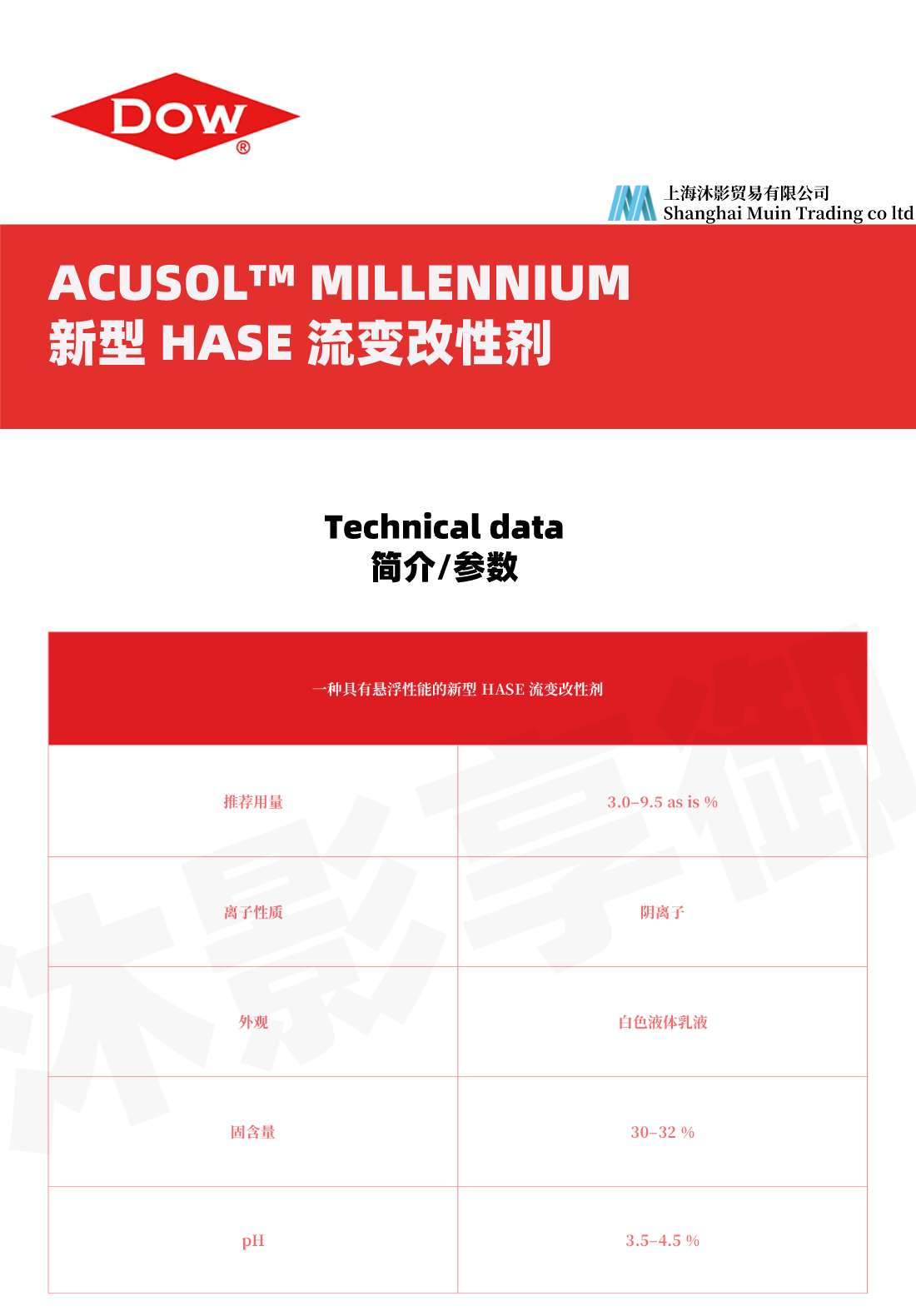ACUSOL™ MILLENNIUM 阻垢剂和分散剂 |陶氏